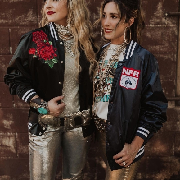 rodeoquincy.com | Jackets & Coats | Navy Rodeo Quincy Nfr Silk Bomber ...